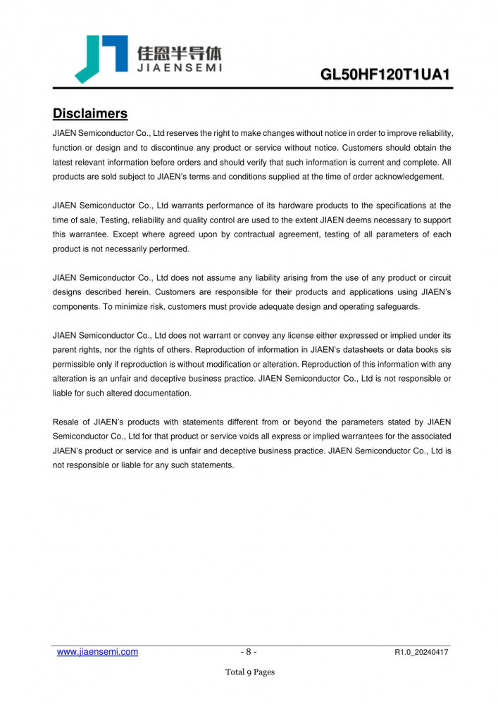 GL50HF120T1UA1 datasheet page 8