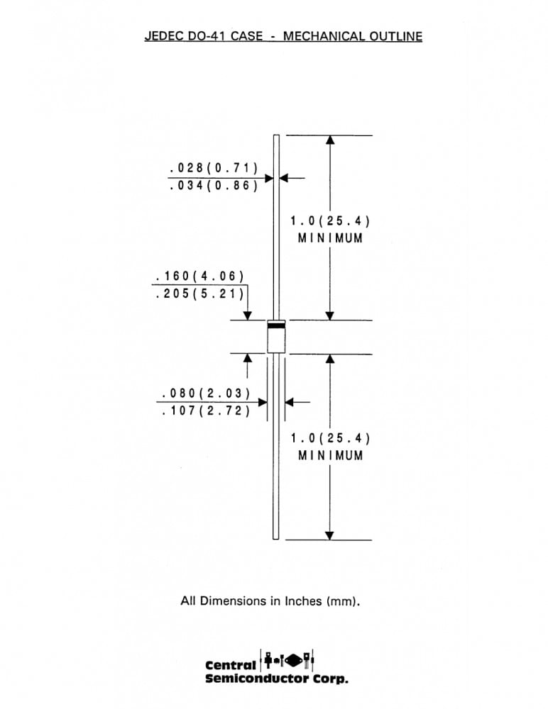 Central 1N4007 BK technical document page 2