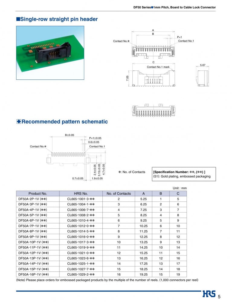 HRS DF50 series document page 5