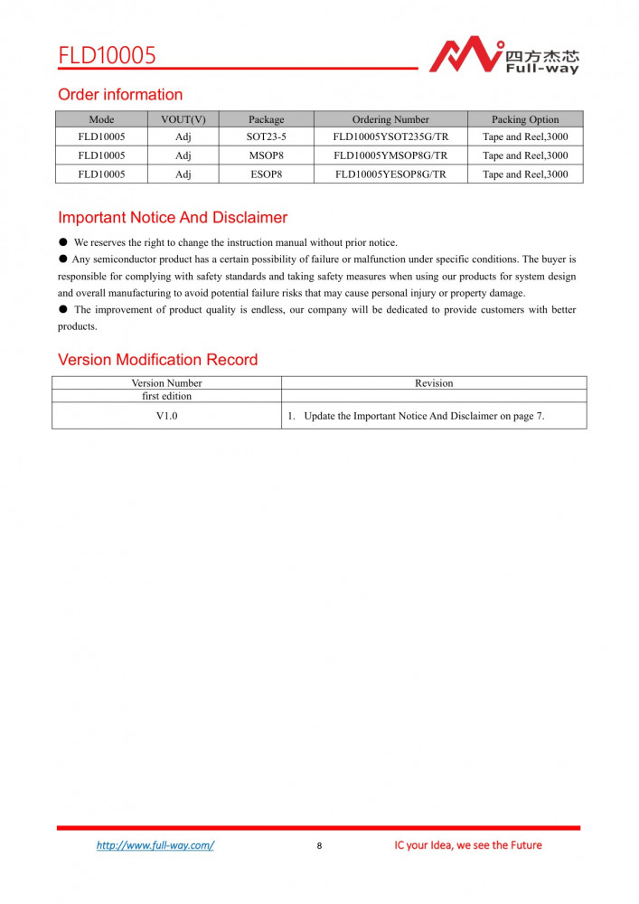 FLD10005 datasheet page 8