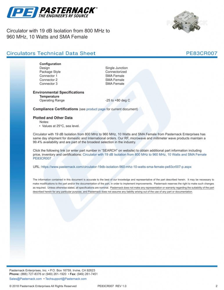 PE83CR007 datasheet page 2