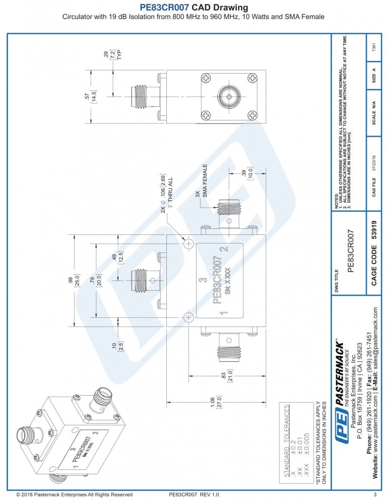 PE83CR007 datasheet page 3