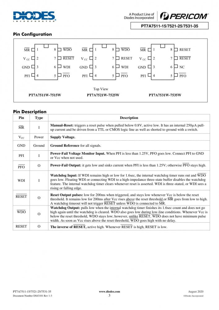 PT7A7514 datasheet page 3