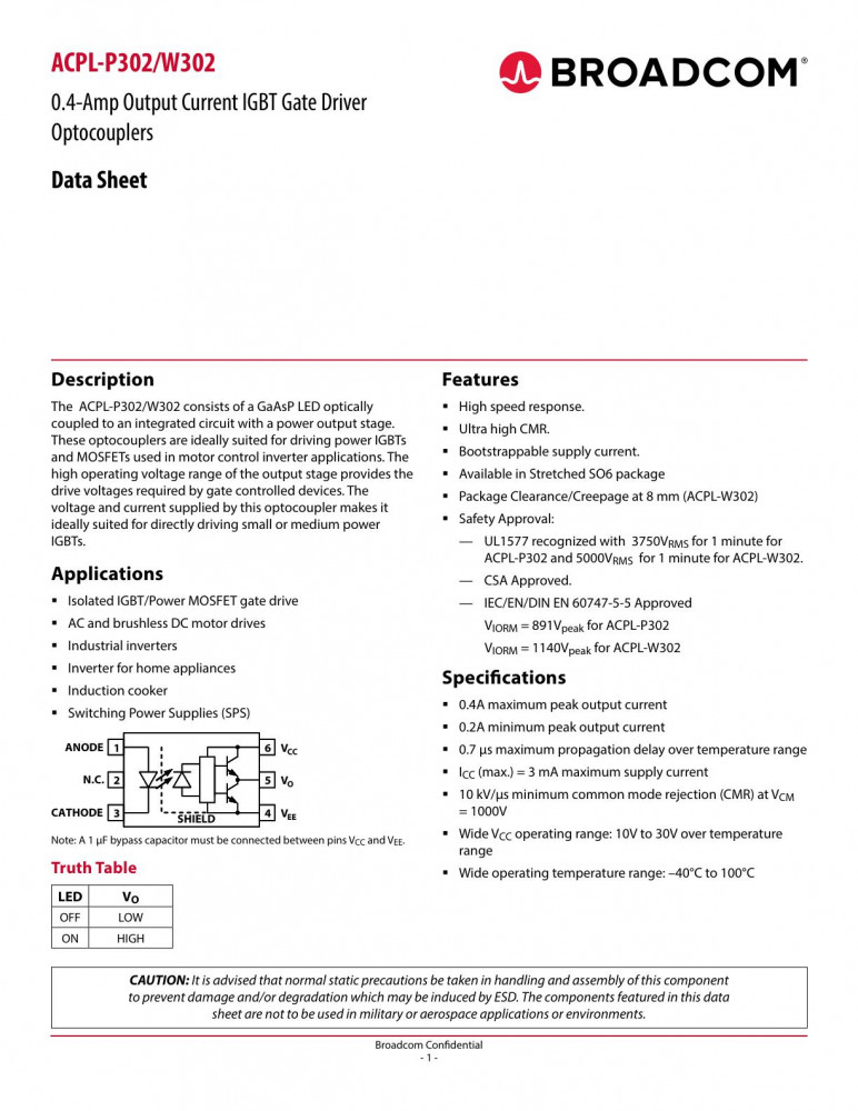 ACPL-P302-560E datasheet page 1