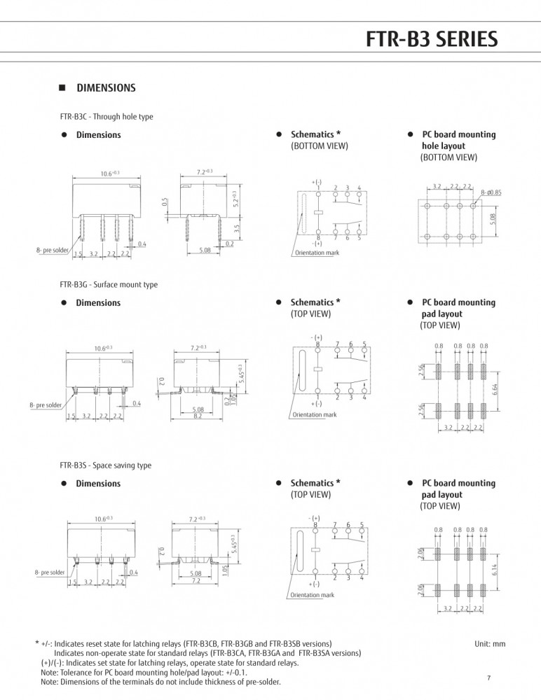 FTR-B3 datasheet page 7