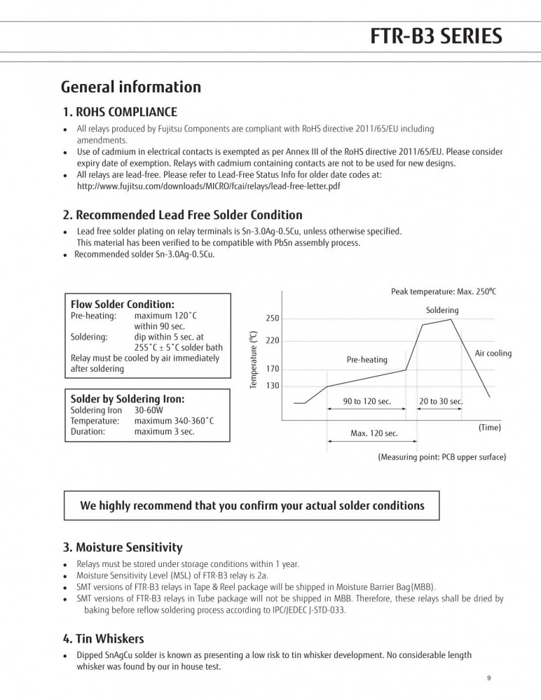 FTR-B3 datasheet page 9