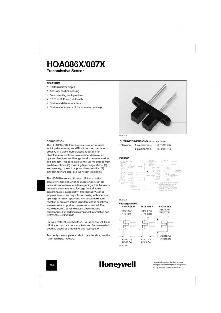 HOA0862-T55 datasheet page 1