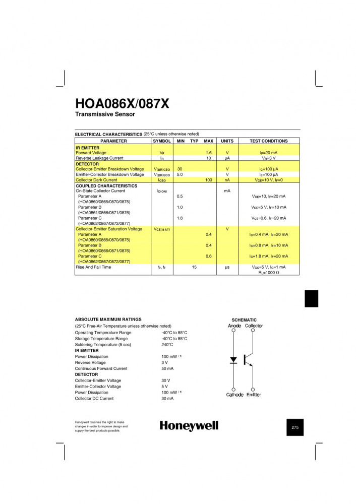 HOA0862-T55 datasheet page 2