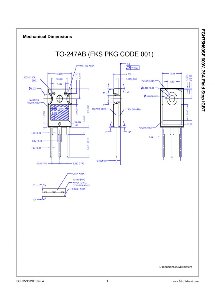FGH75N60SFTU datasheet page 7