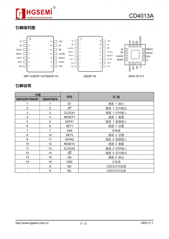 CD4013AMS/TR datasheet page 3