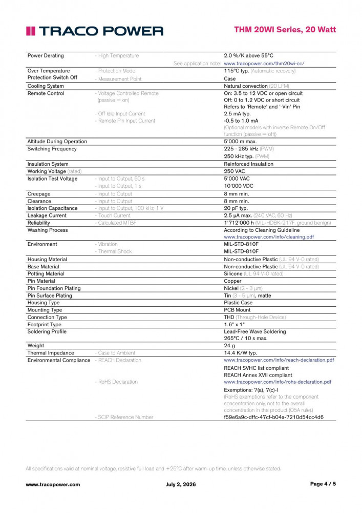 THM 20WI technical document page 4