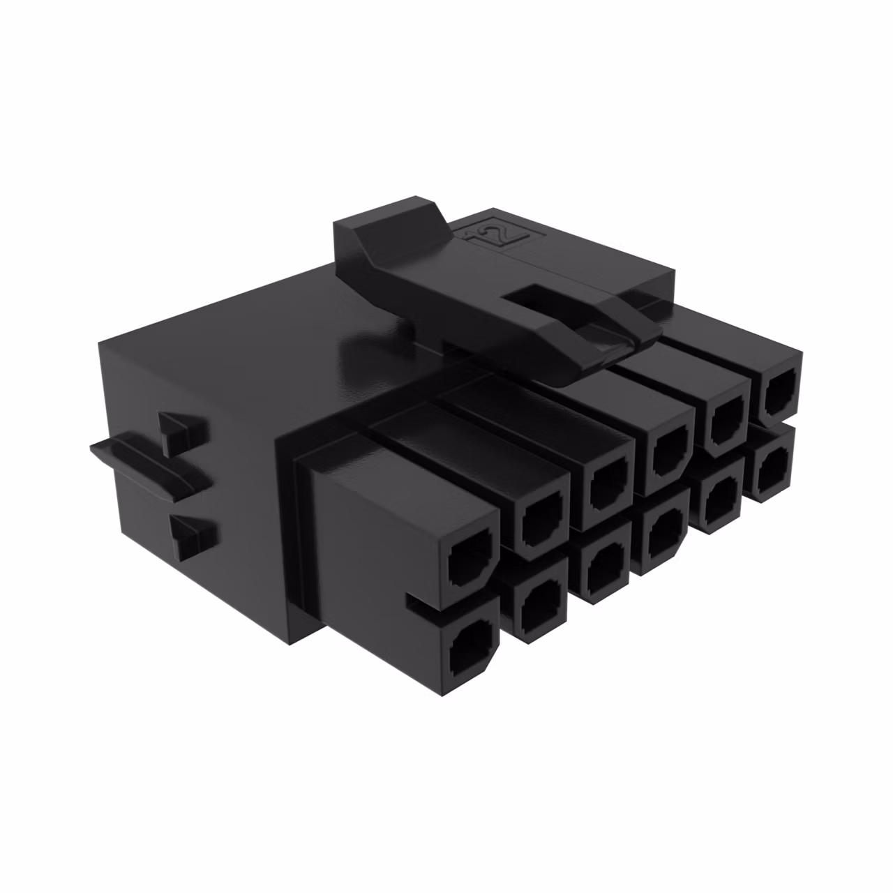 Mini50 Unsealed Receptacle, Single Row, UL 94 HB, without CPA, 4 Circuits, Polarization Option D, Green