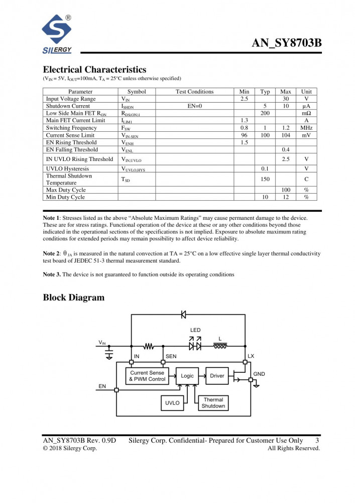 SY8703BABC datasheet page 3