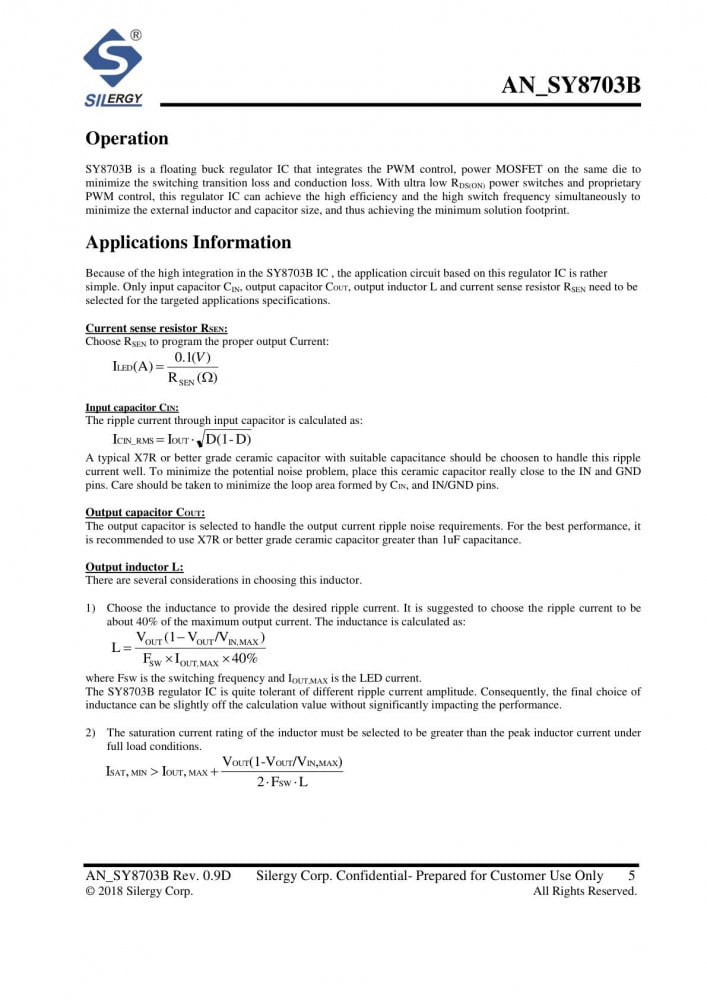 SY8703BABC datasheet page 5