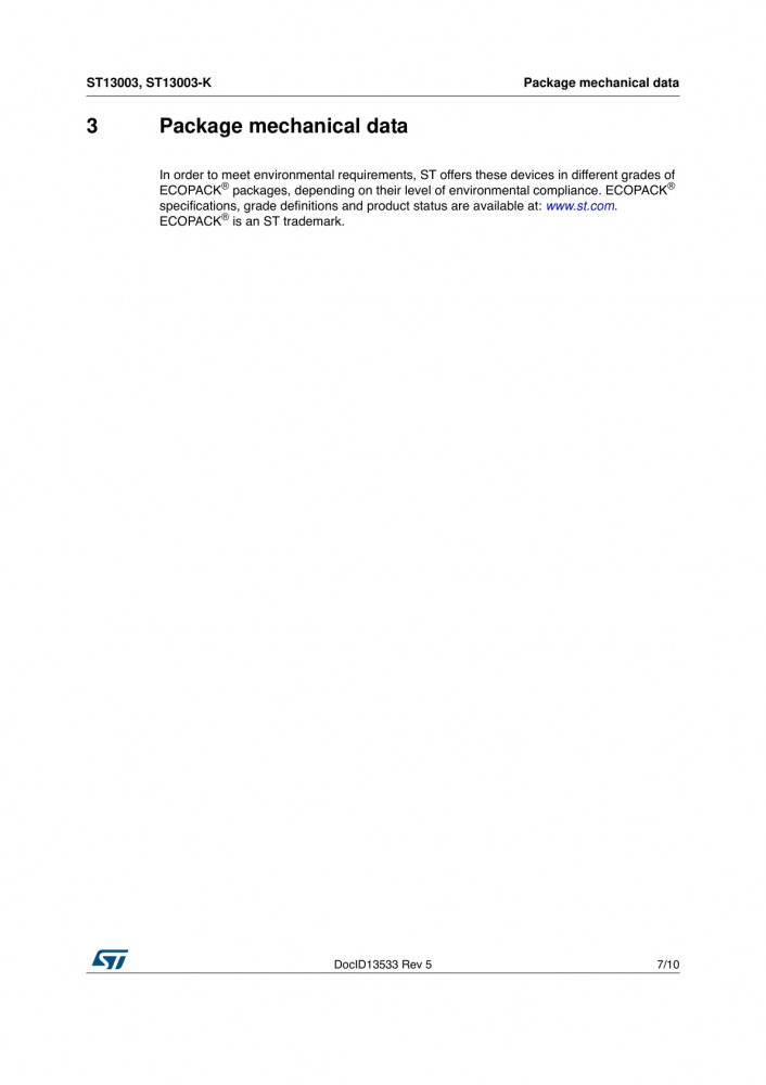 ST13003 datasheet page 7