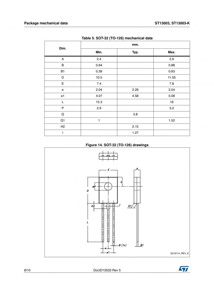 ST13003 datasheet page 8