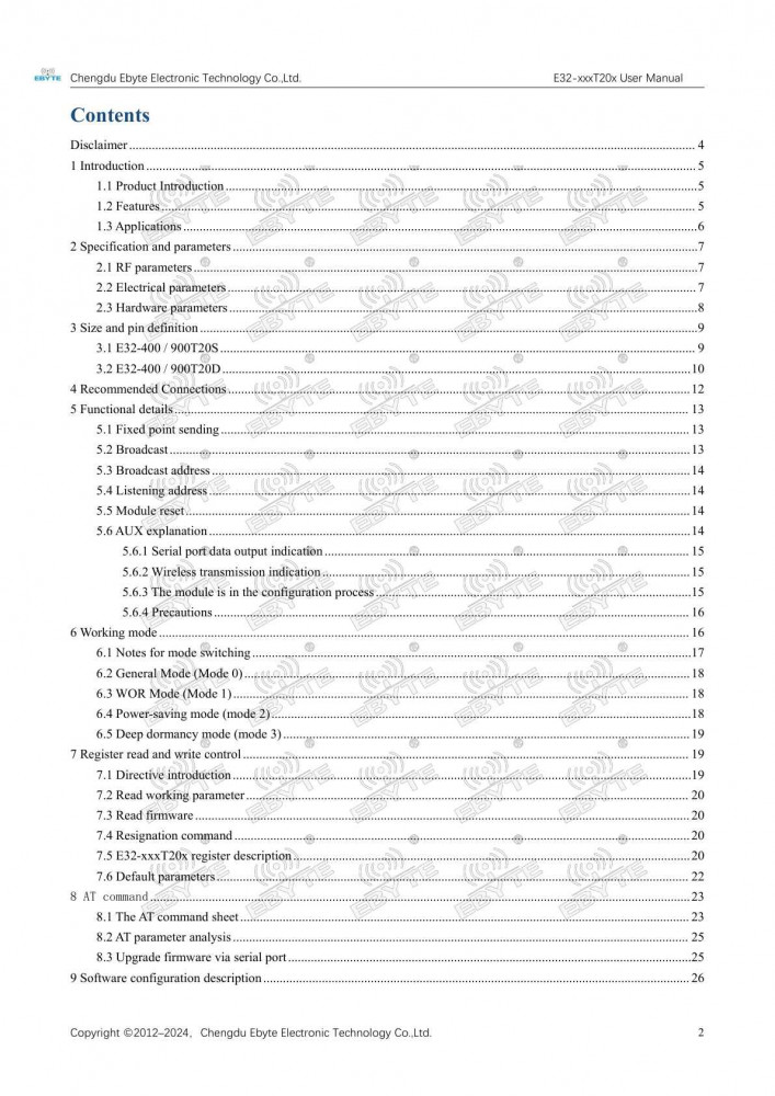 E32-433T20D documentation page 2