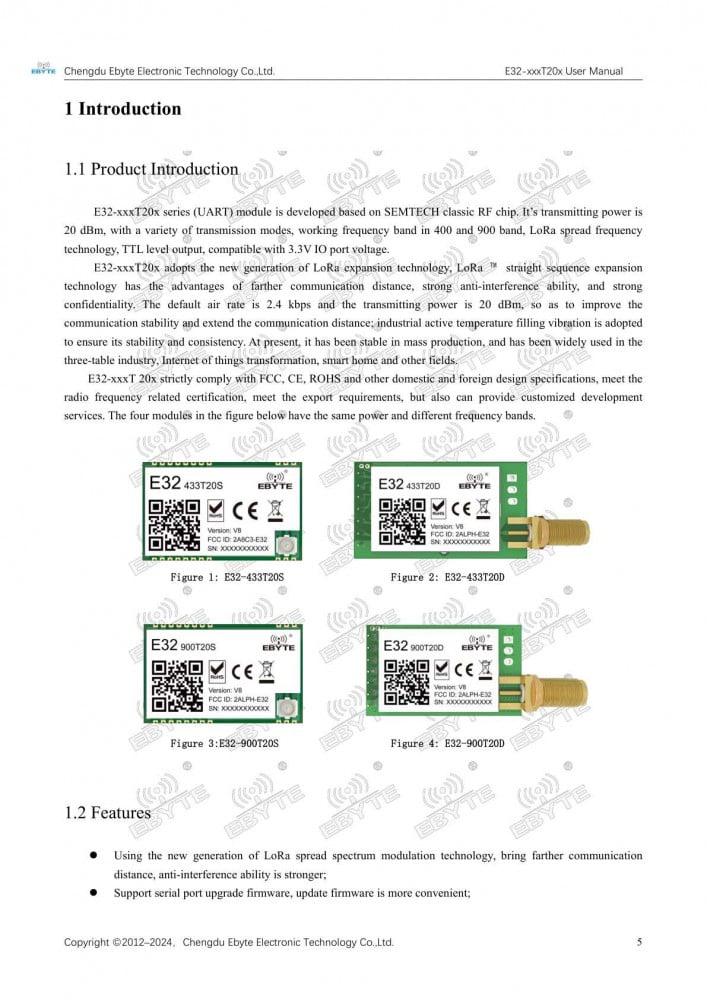 E32-433T20D documentation page 5