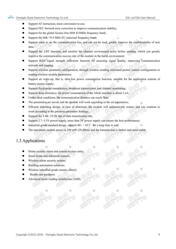 E32-433T20D documentation page 6