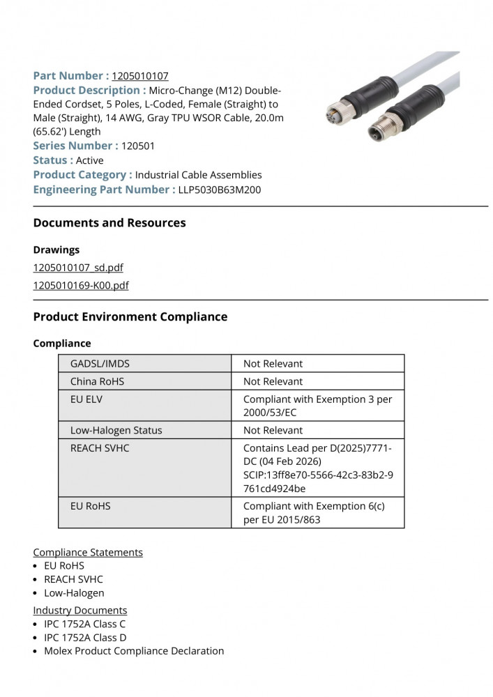 Molex product documentation image 1