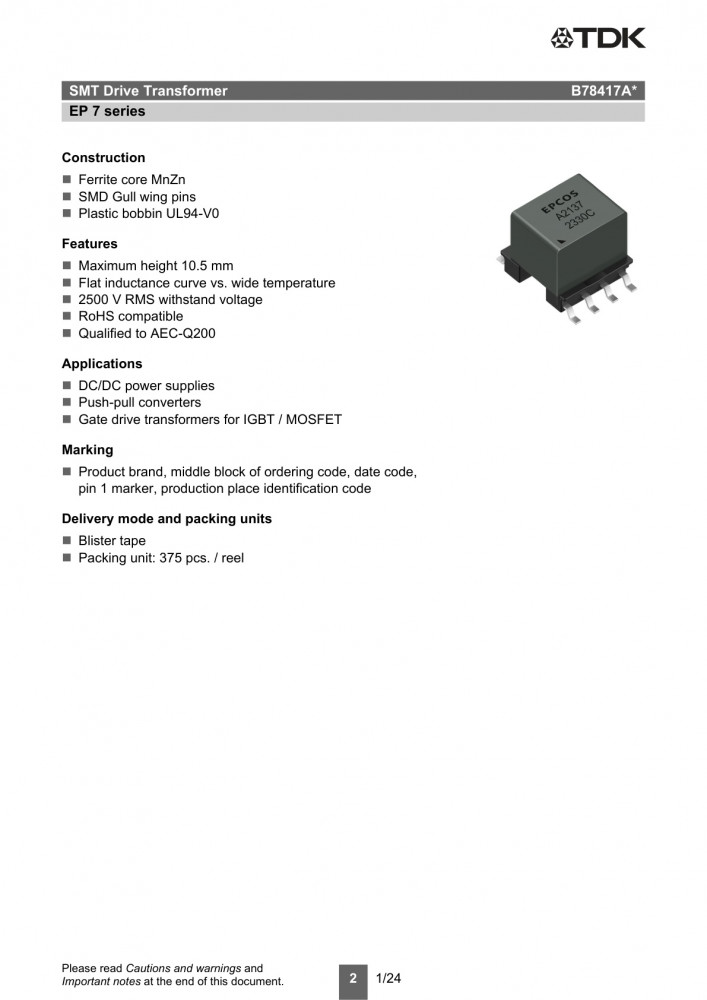 B78417A2371A003 technical document, page 2