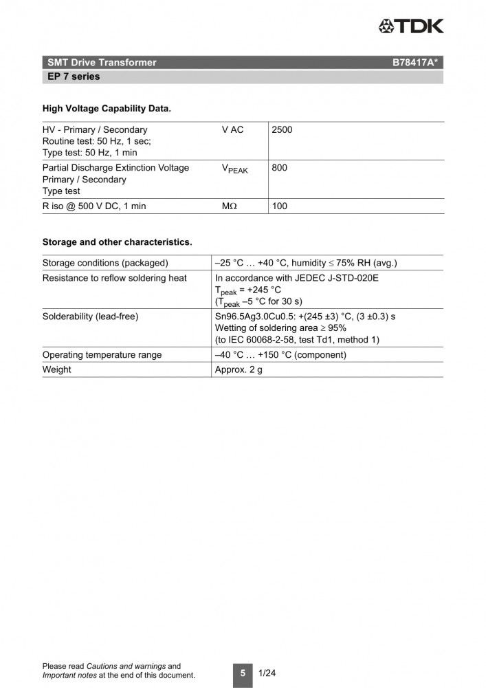 B78417A2371A003 technical document, page 5