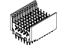 VHDM Single-Ended Board-to-Board Backplane Header, 2.00mm Pitch, Vertical, 6-Rows, Open Signal Module, 60 Circuits, 10 Columns, Pin Length 5.15mm, 1.27µm Gold (Au) Plating for sale