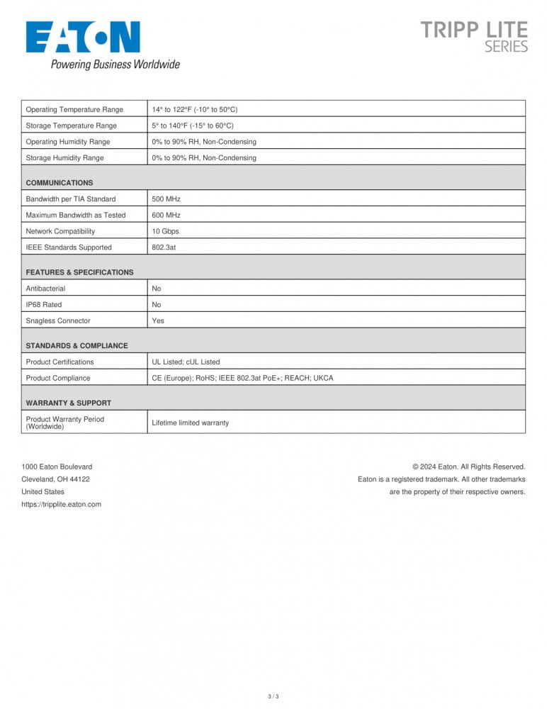 EATON N262-007-BK technical document page 3