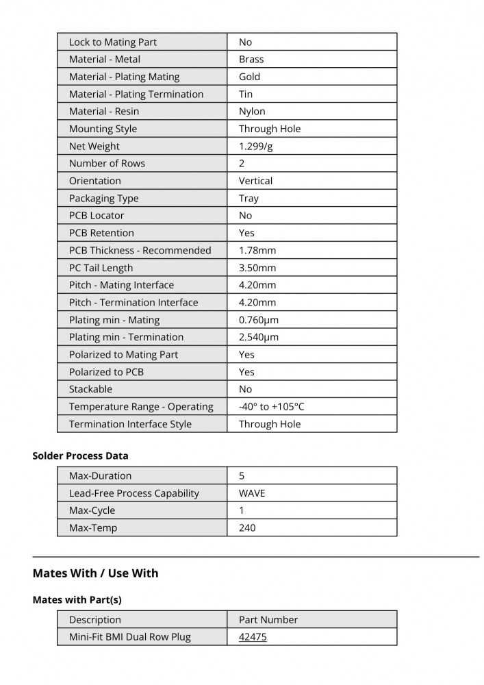 MOLEX MINI-FIT Jr. specification page 3
