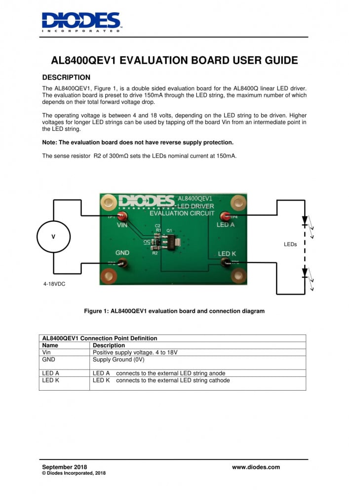 AL8400QEV1 user guide page 1