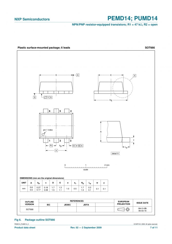 PUMD14 data sheet page 7