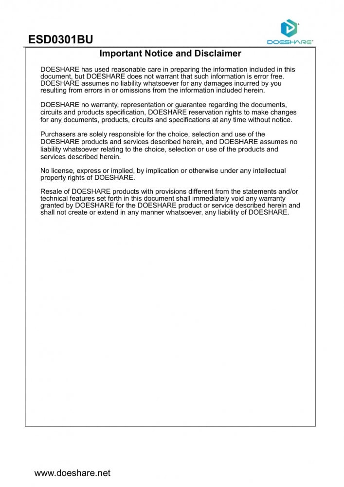 ESD0301BU datasheet page 4