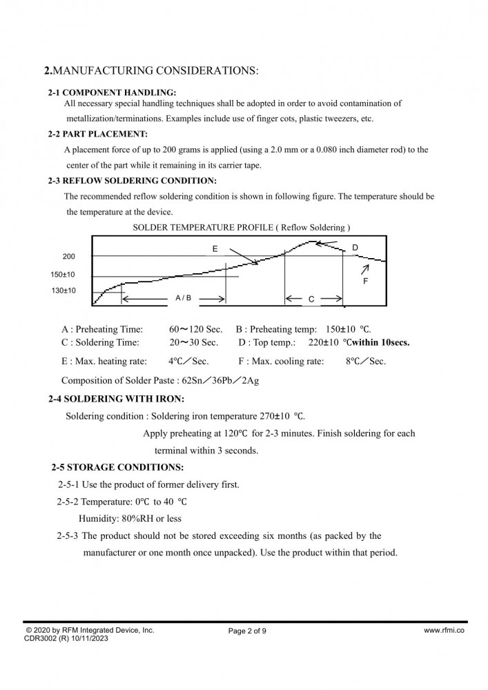 CDR3002 technical document page 2