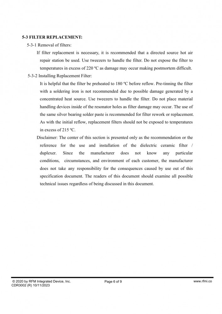 CDR3002 technical document page 6