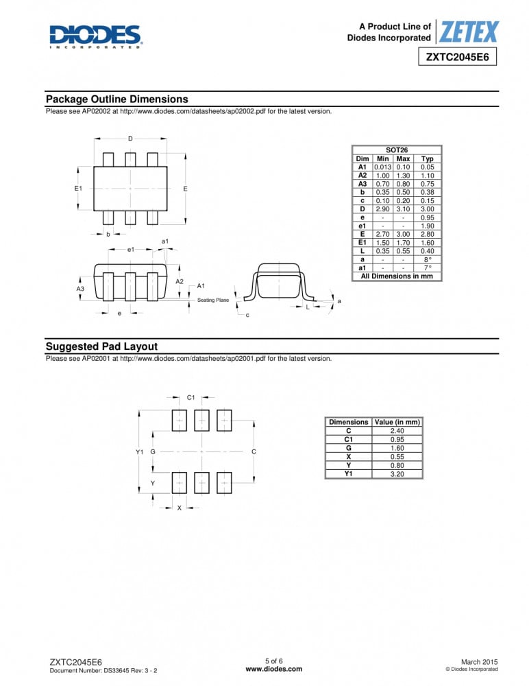 ZXTC2045E6TA datasheet page 5
