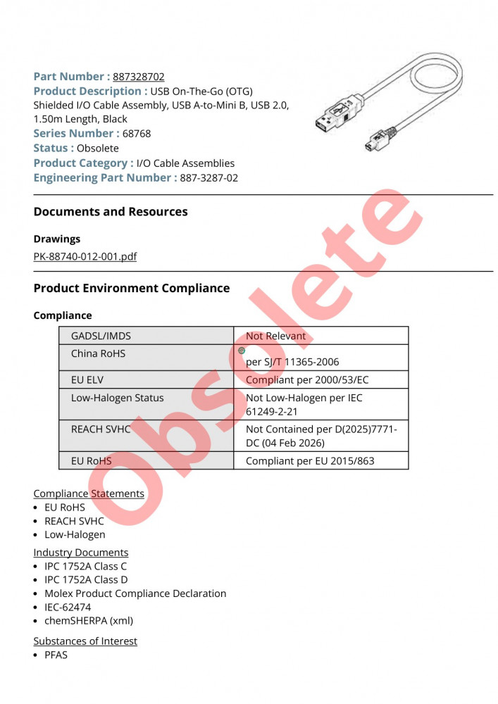 Product drawing, page 1