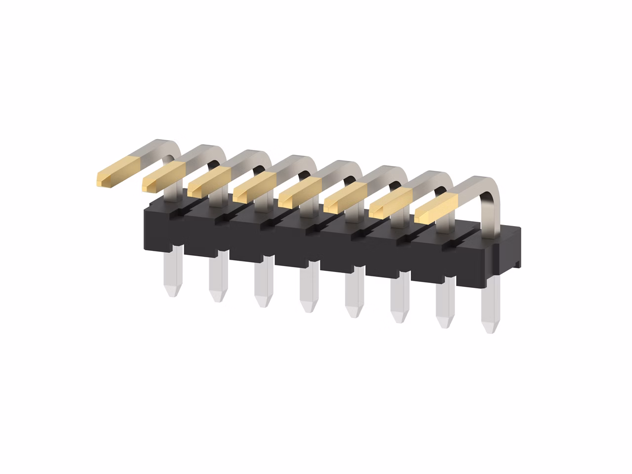 1.00mm, 1.27mm Pitch Slimline Serial ATA Plug for Optical Disk Drive, Vertical, Through Hole, 0.76µm Gold (Au) Plating, with Beveled Metal Pins, Lead-Free