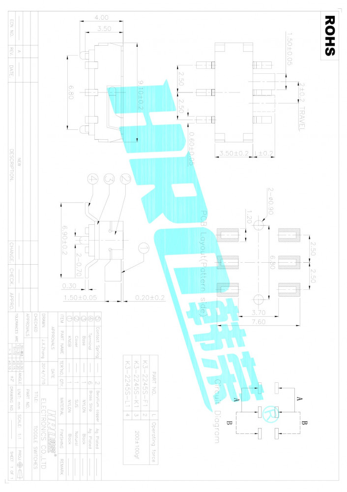 K3-2245S-L1 manufacturer drawing