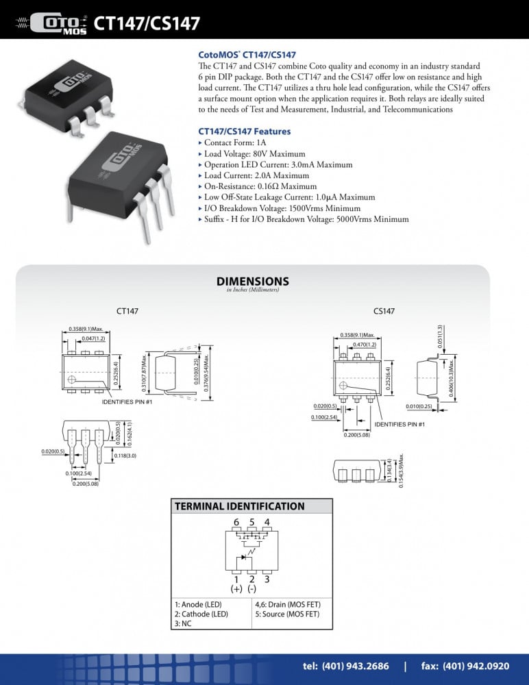 COTO CS147 technical document page 1