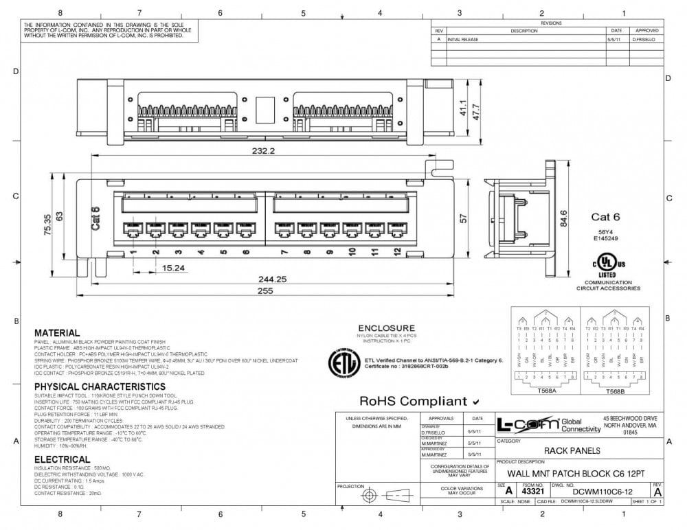 DCWM110C6-12 technical document preview