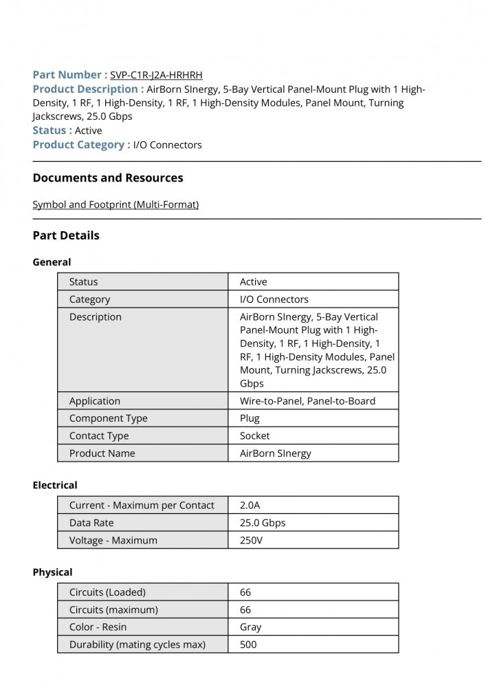 SVP-C1R-J2A-HRHRH product document image 1