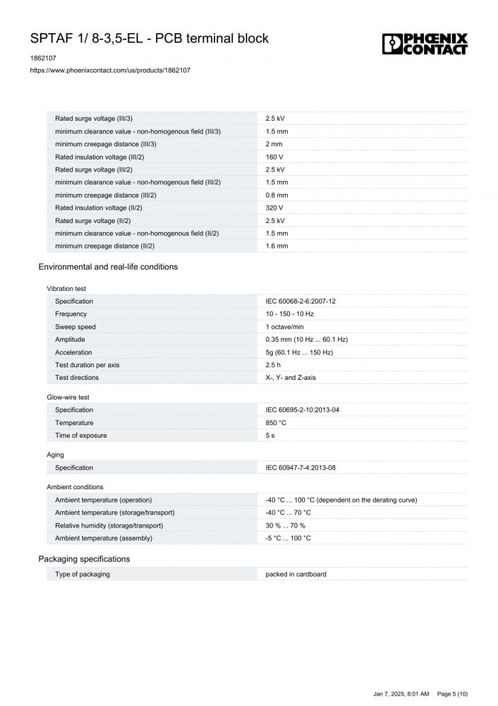 Phoenix Contact 1862107 technical document page 5