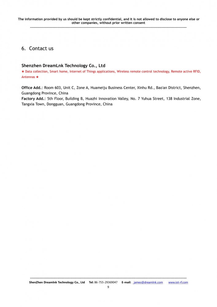 DL-J003 technical document page 9