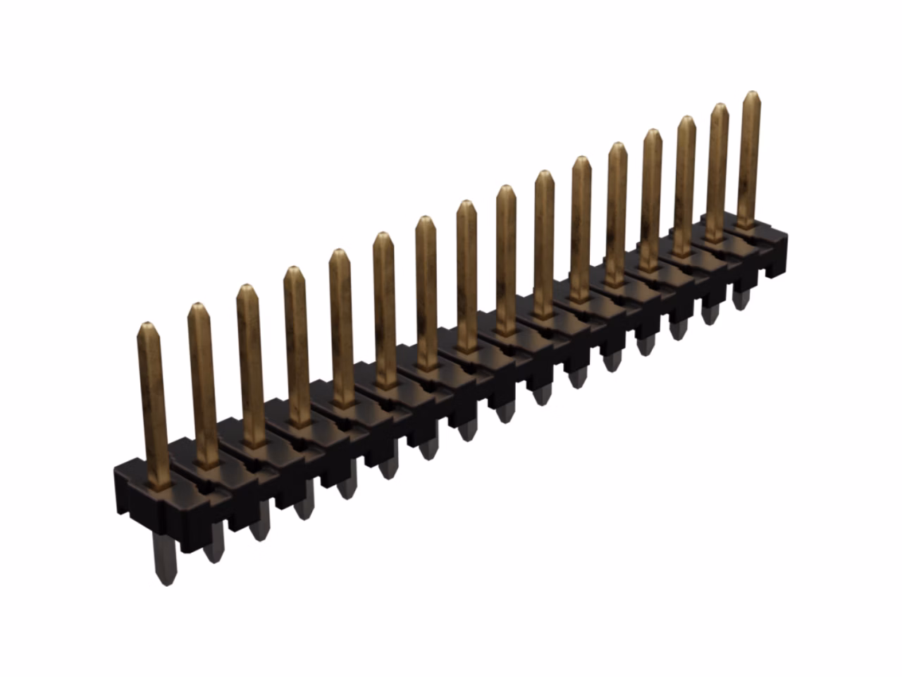KK 396 Breakaway Header, Vertical, 16 Circuits, 0.50µm Gold (Au) Selective Plating, Pin Length 19.05mm (.750