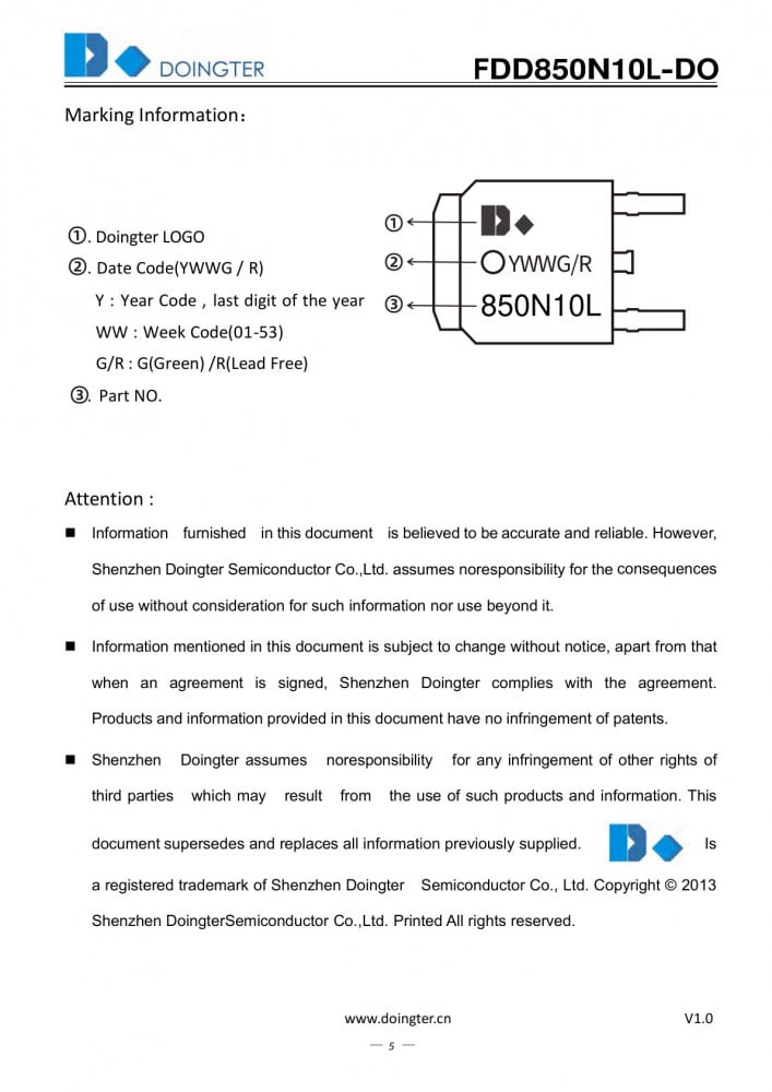 FDD850N10L-DO datasheet page 5
