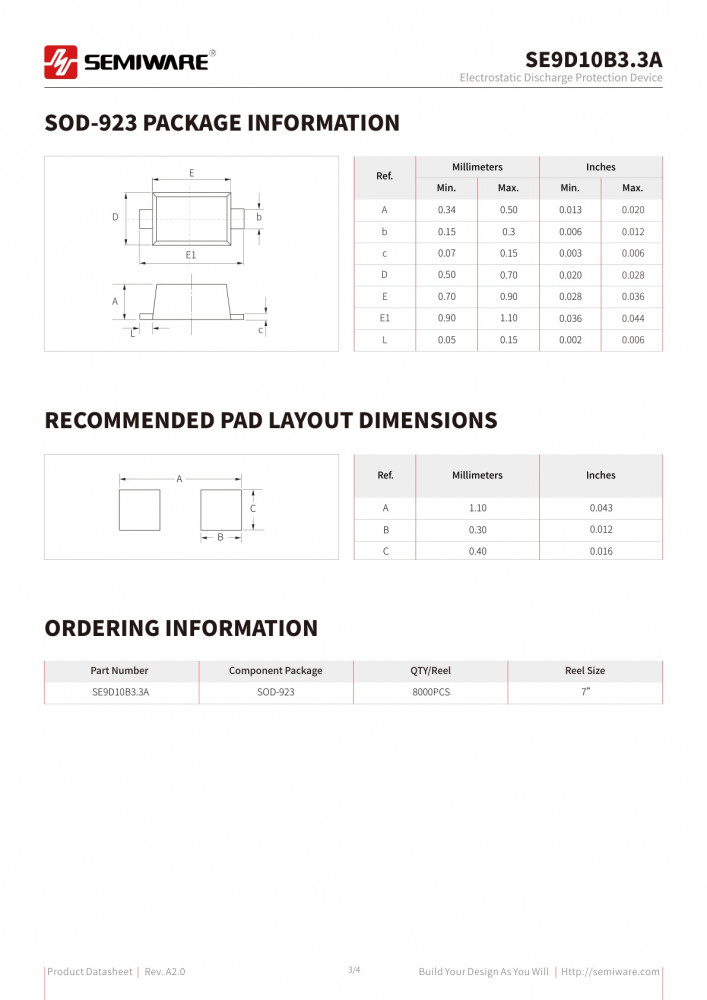 SE9D10B3.3A datasheet page 3