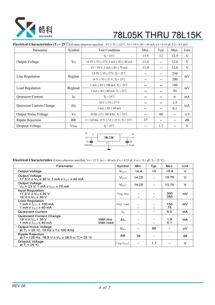 78L09K datasheet page 4
