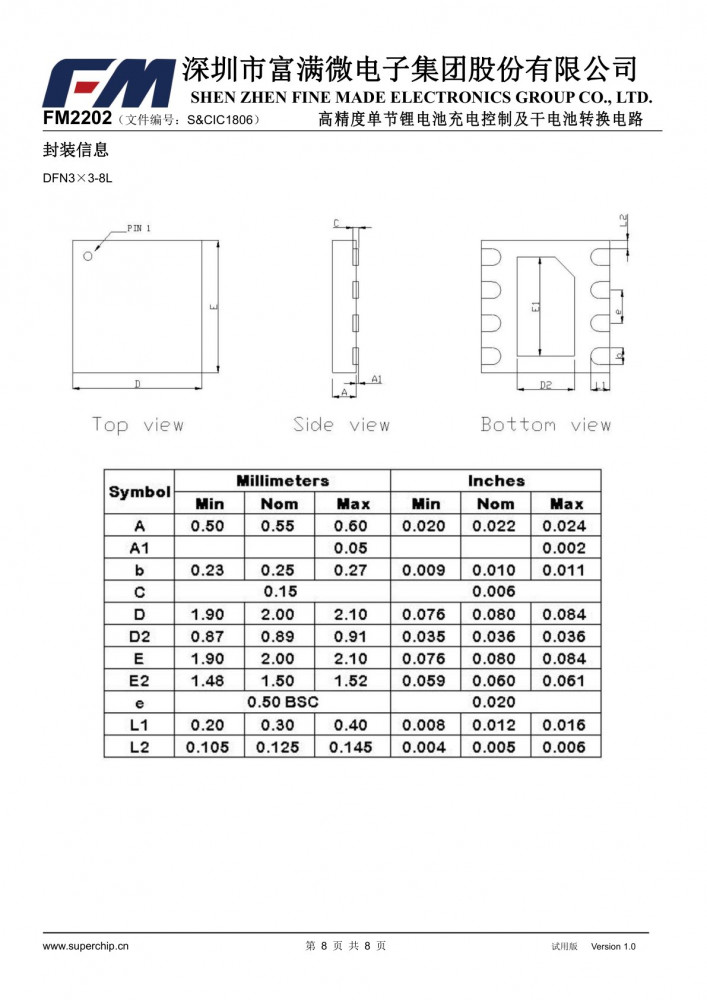 FM2202P datasheet page 8