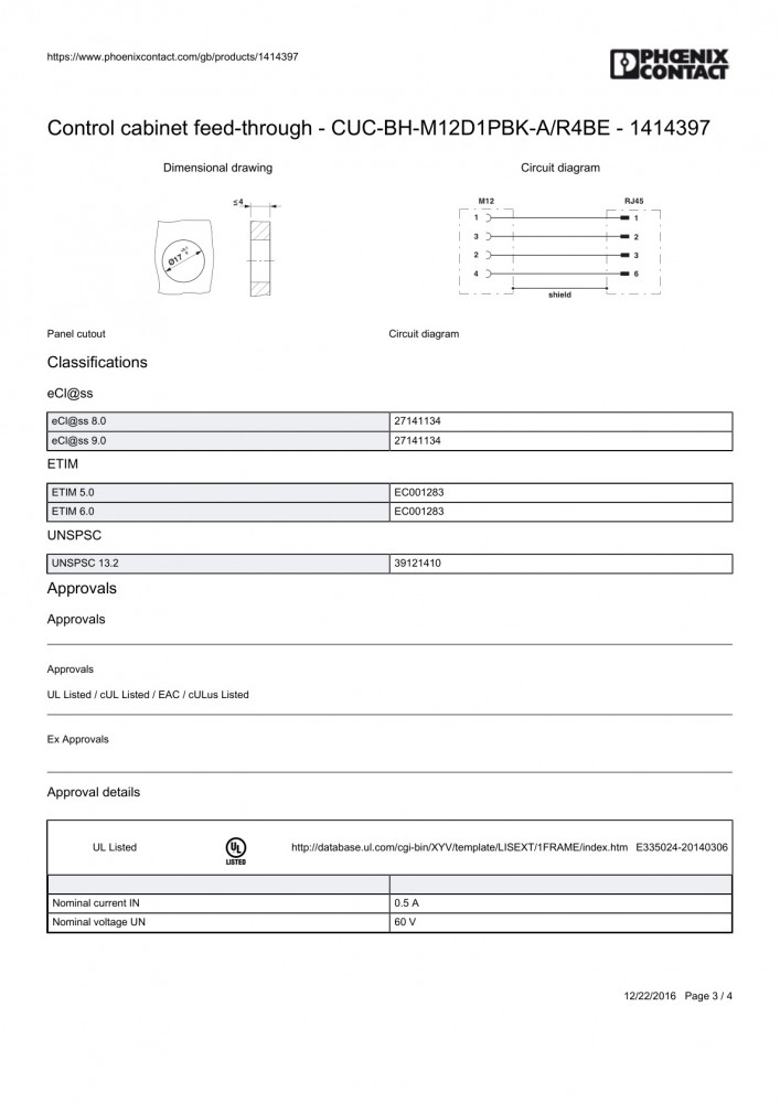 Phoenix Contact 1414397 circuit diagram