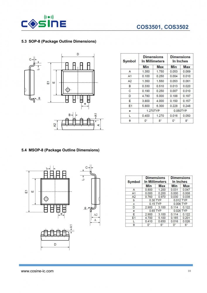 COS3502SR datasheet page 10